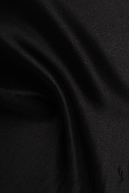 Black Silk Charmeuse Wide