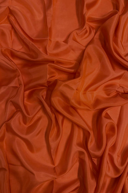 Mandarin Orange China Silk / Silk Habotai By the Yard