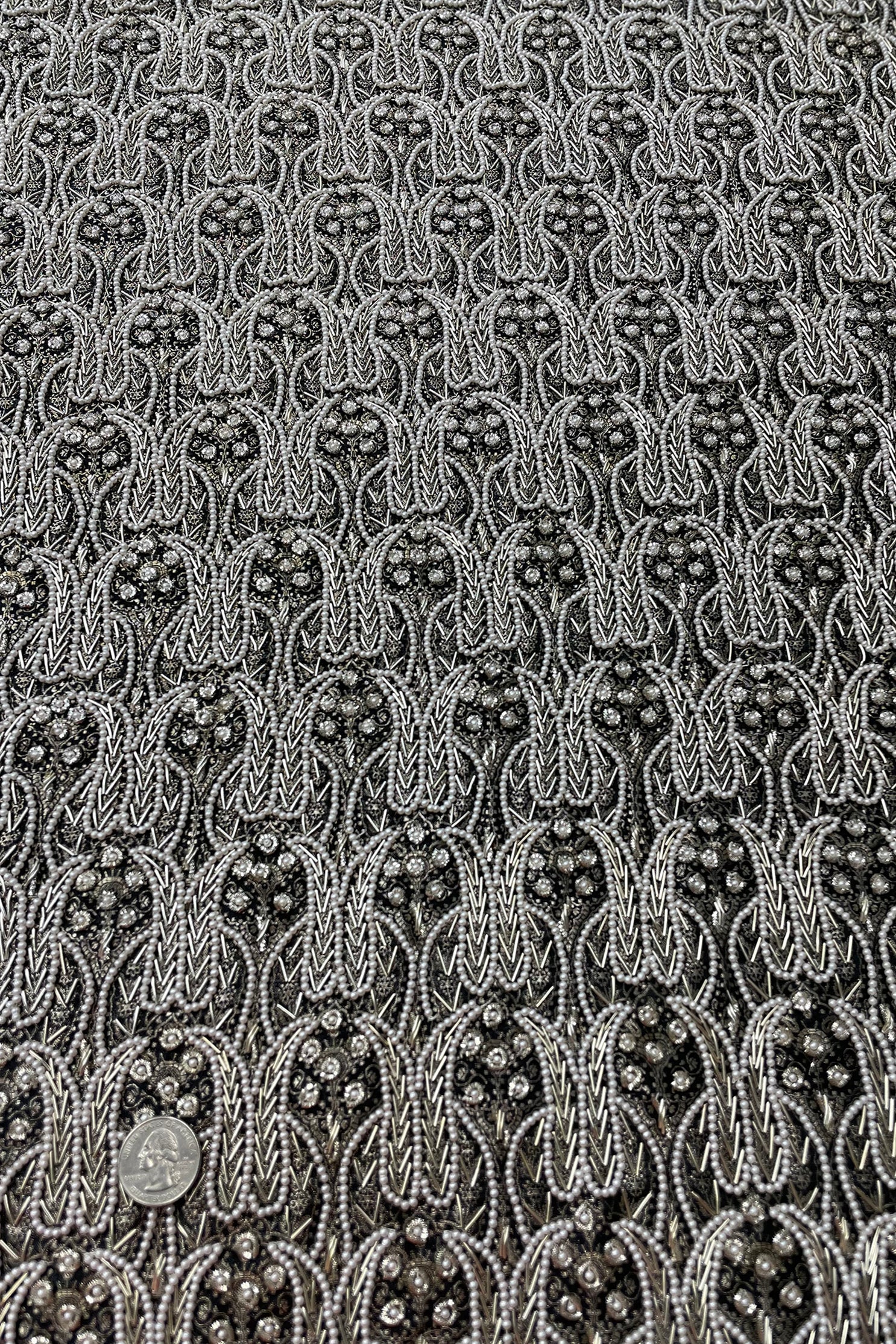 Black And White Brocade Pattern