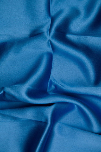 Ultramarine Silk Crepe Back Satin Fabric By The Yard