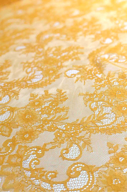 Marigold French Plain Lace FLP-004/67 Fabric By The Yard