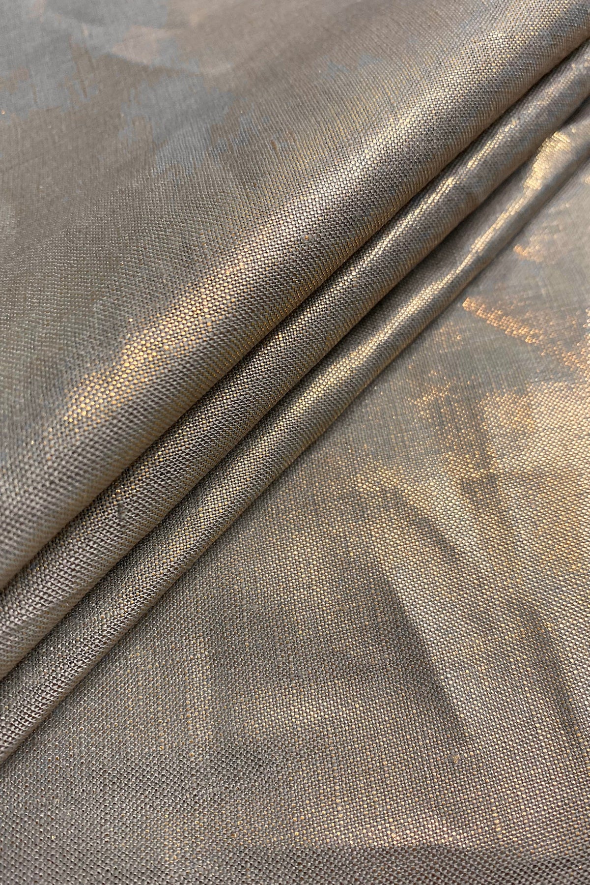 Gold Cement Metallic Linen