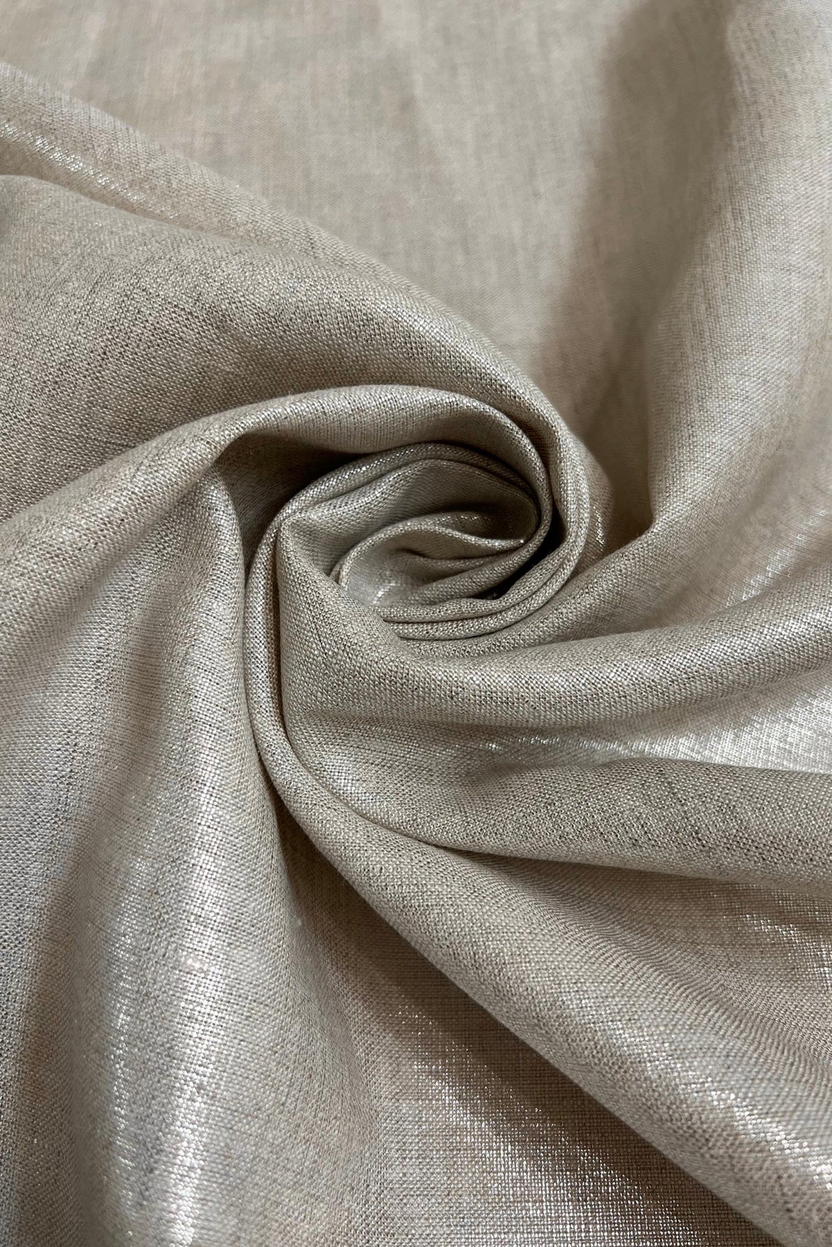 Oatmeal Metallic Linen