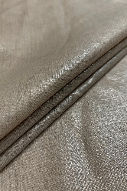 Oatmeal Metallic Linen