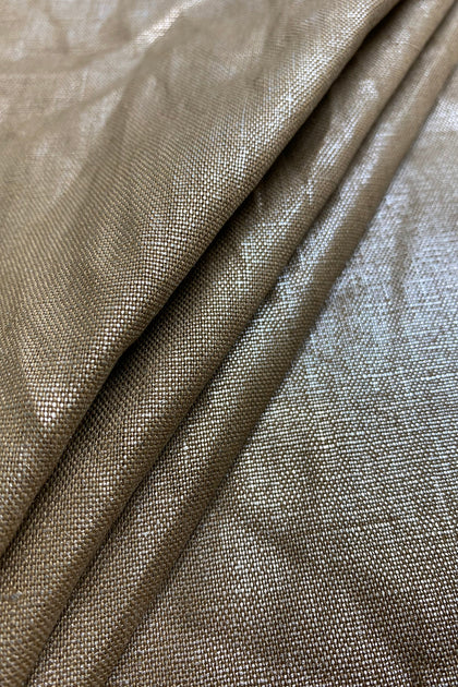 Brown Metallic Linen