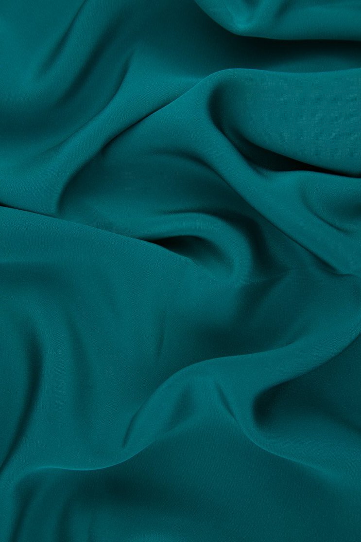 Emerald Silk 4-Ply Crepe Fabric By The Yard