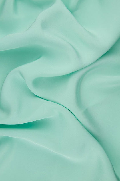 Soothing Sea Silk 4-Ply Crepe Fabric By The Yard