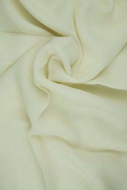 Ivory Silk Chiffon Fabric By The Yard