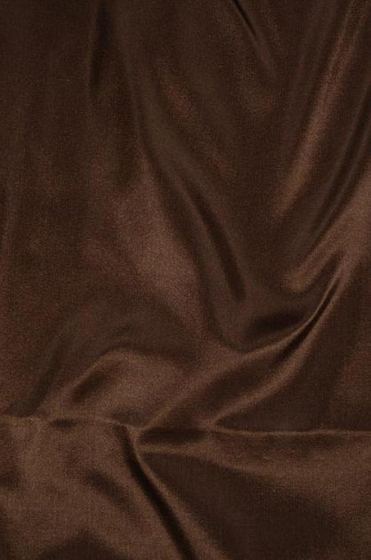 Chestnut Brown Taffeta Silk Fabric By The Yard