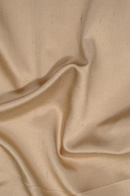 Dark Beige Italian Shantung Silk Fabric By The Yard