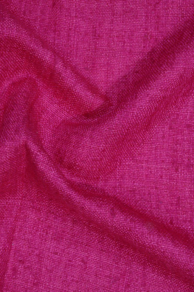 Magenta Purple Haze Silk Linen (Matka) Fabric By The Yard