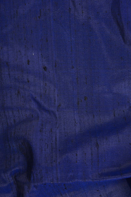 Mazarine Blue Dupioni Silk Fabric By The Yard