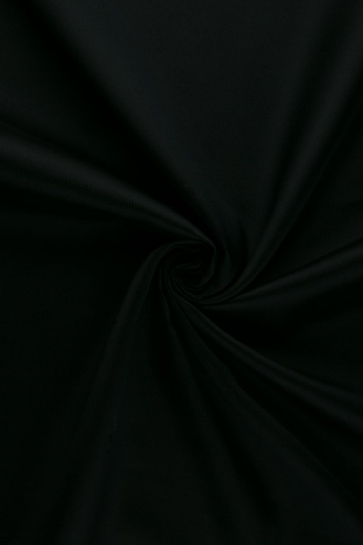 Midnight Blue Silk Wool Fabric By The Yard