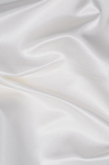Off-White Silk Duchess Satin Fabric By The Yard