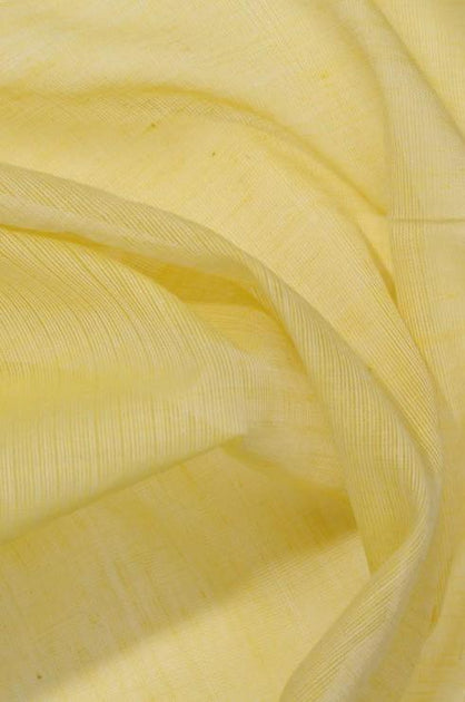 Pale Yellow 100% Cotton Voile Silk Fabric By The Yard