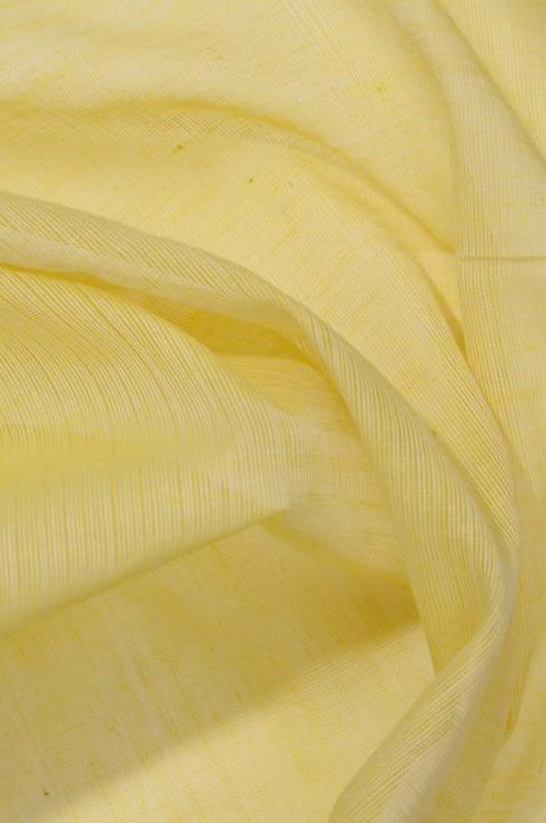 Pale Yellow 100% Cotton Voile Silk Fabric By The Yard