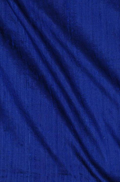 Sapphire Blue Dupioni Silk Fabric By The Yard