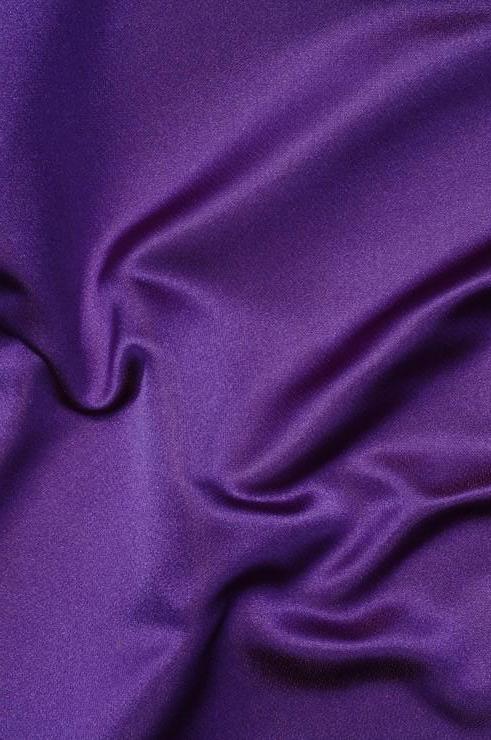 Violet Silk Duchess Satin Fabric By The Yard